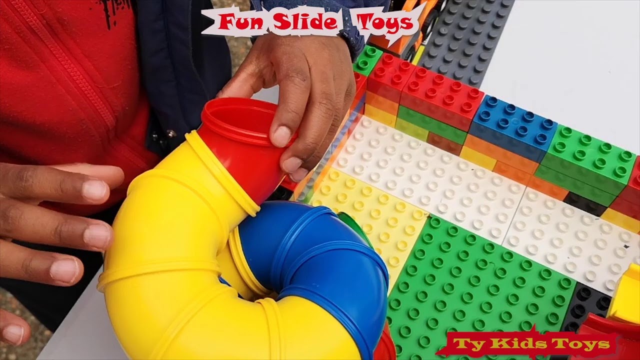 Build Swimming pool block car toy for kids pretend play Lego Duplo ...