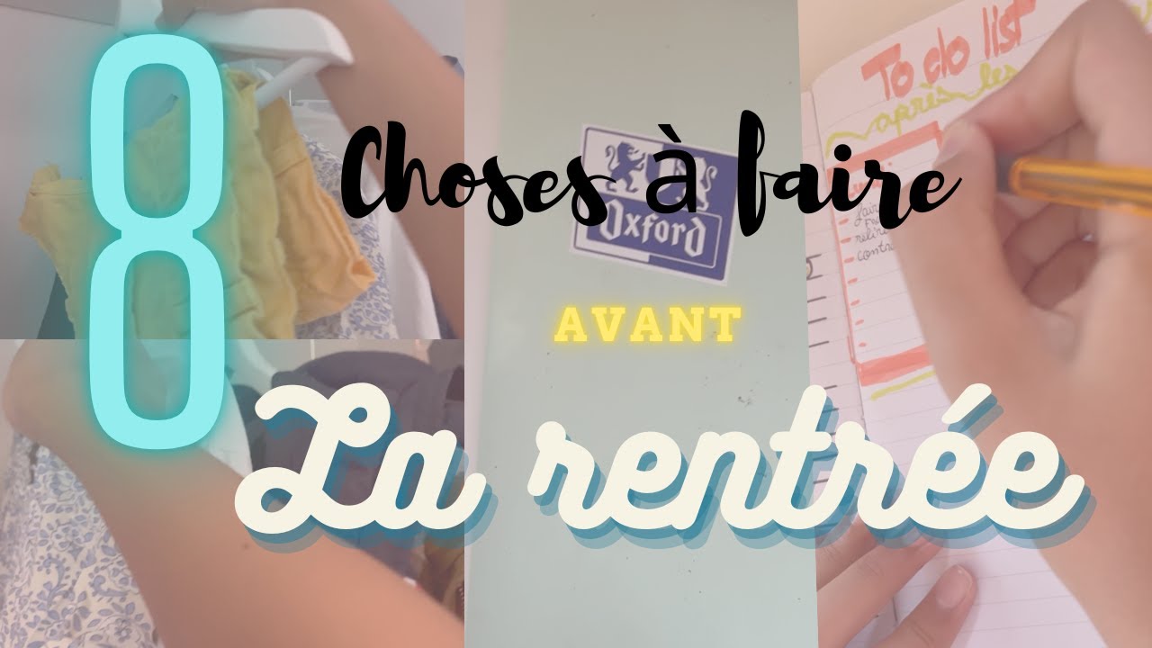 Comment être prêt pour la rentrée ? - Back to school #3 - YouTube