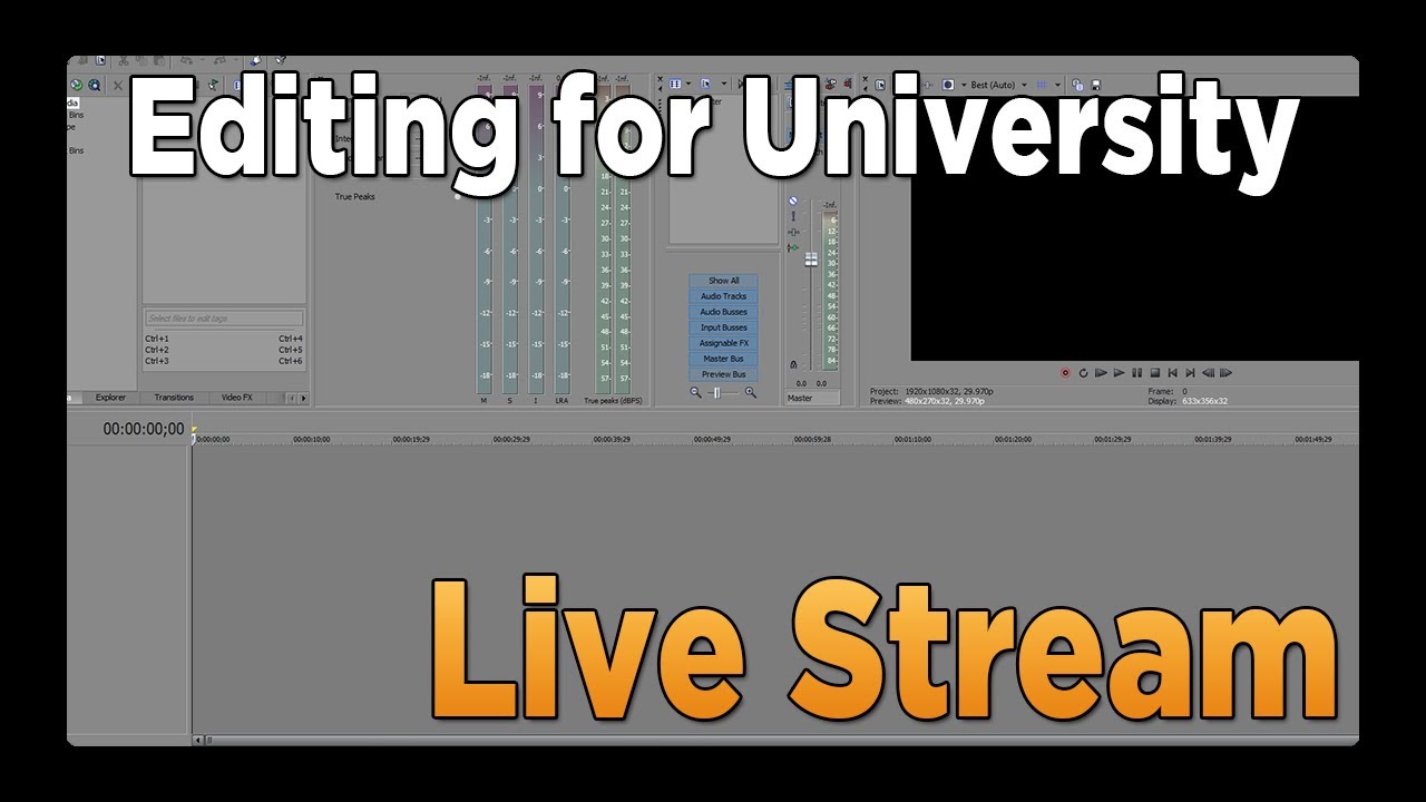Video Editing for University | Live Stream 4-11-14 - YouTube