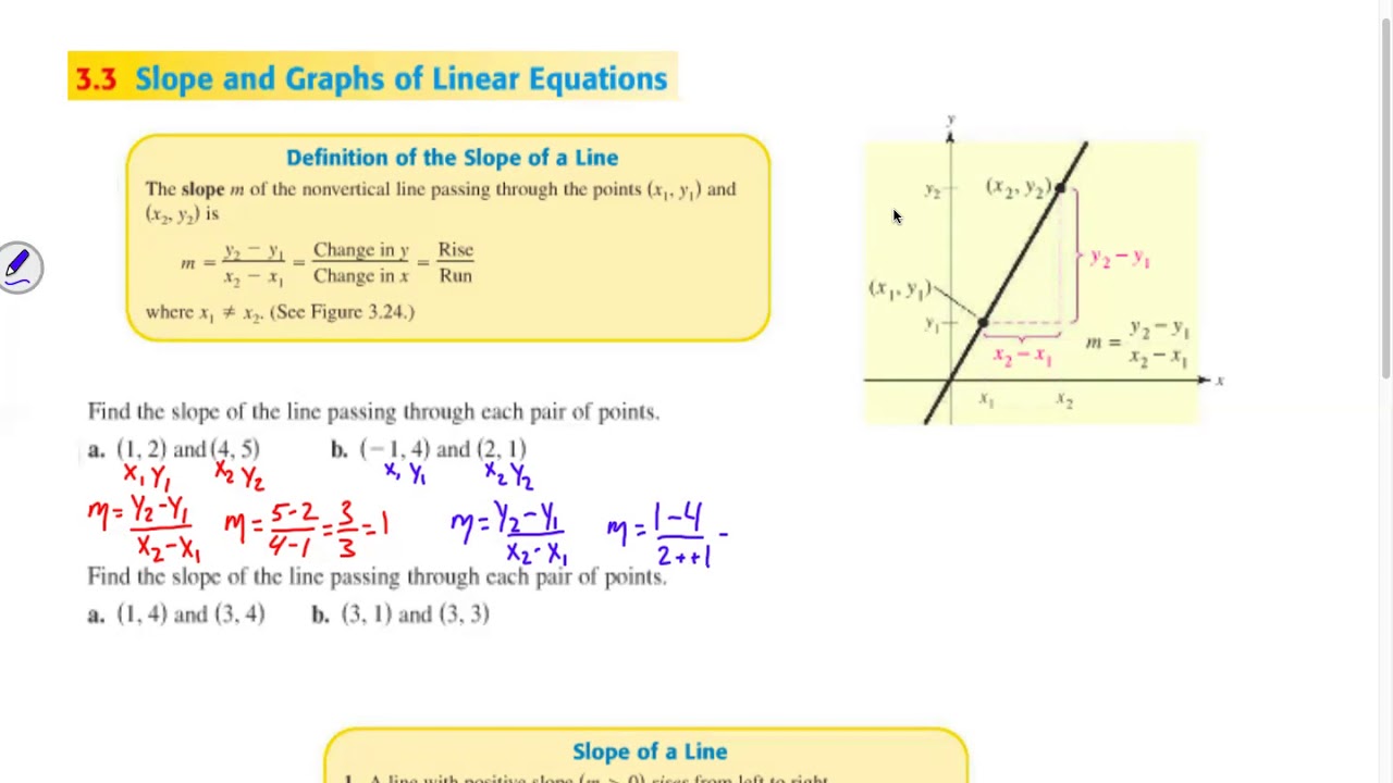 H Algebra II Chapter 3 Section 3 part 1 - YouTube
