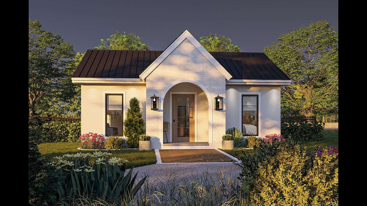 Small House Plan Tour: 1 Bed, 1 Bath Cottage Design Under 650 sq.ft ...