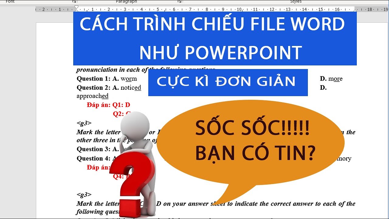 Hướng Dẫn Trình Chiếu File WORD Giống Như POWERPOINT Đơn Giản Nhất ...