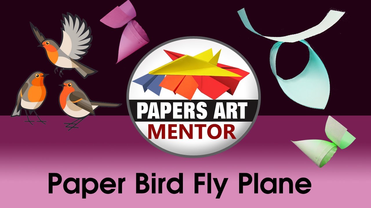 How To Make Folding Paper flying Bird Plane Origami Paper Folding ...