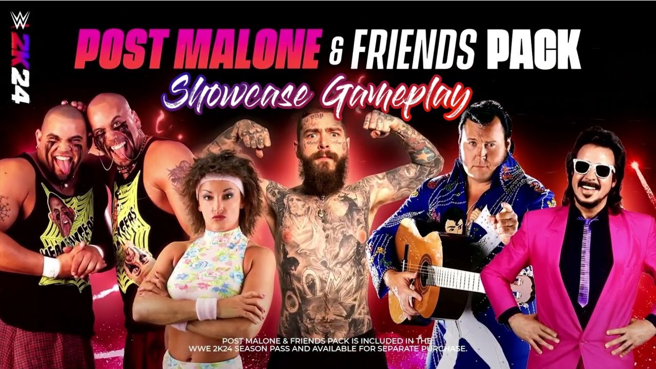 WWE 2K24: Post Malone & Friends Pack Showcase Gameplay - YouTube