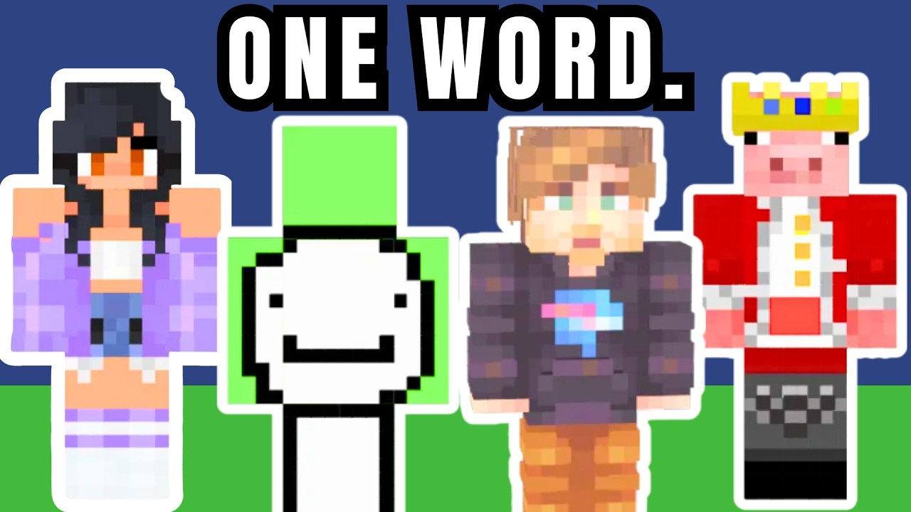 1 Word For Every Minecraft YouTuber w/ 1M Subscribers - YouTube