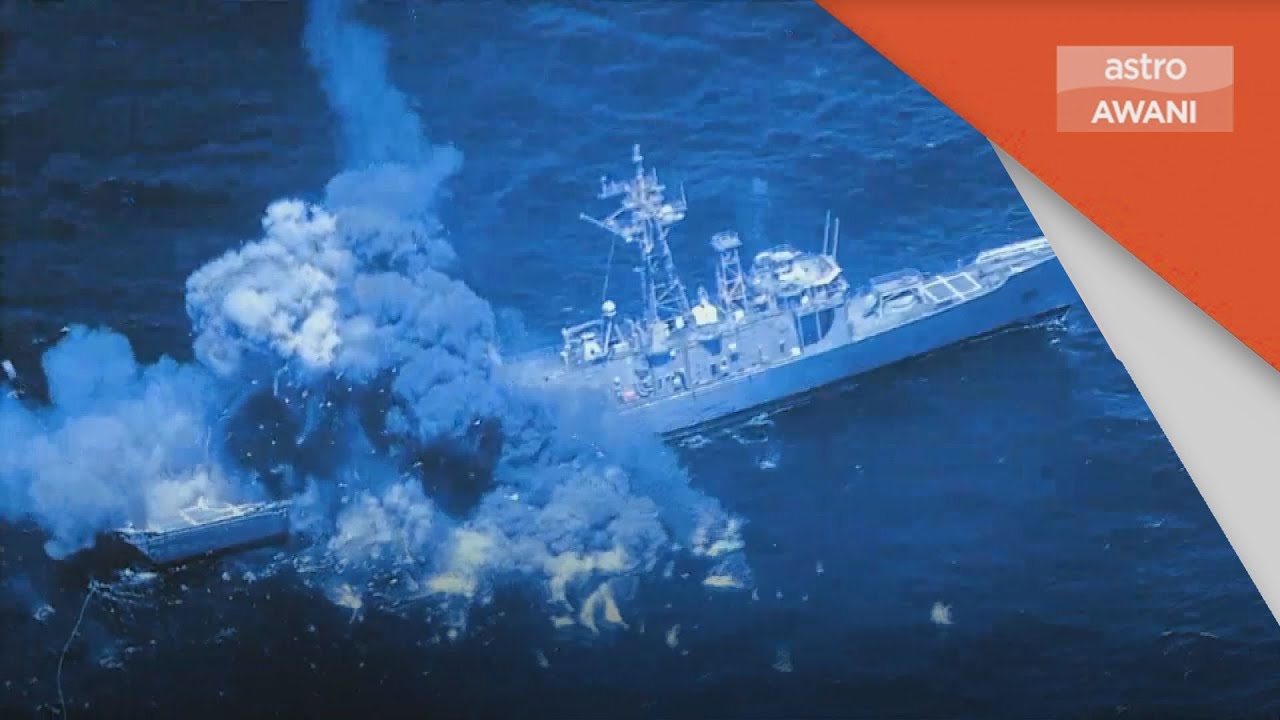 TLDM | KD Lekir tembak misil pertama di luar perairan Malaysia - YouTube