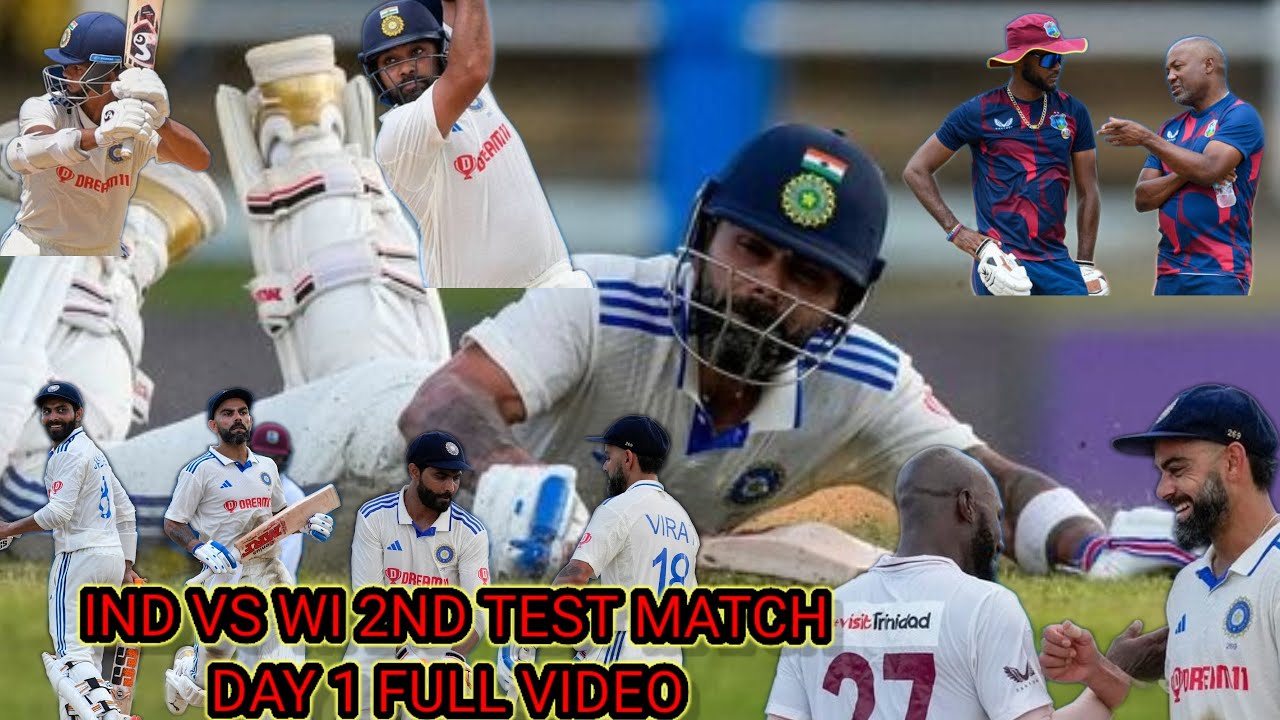 INDIA VS WESTINDIES 2ND Test Day 1 Match Video || IND VS WI Full ...