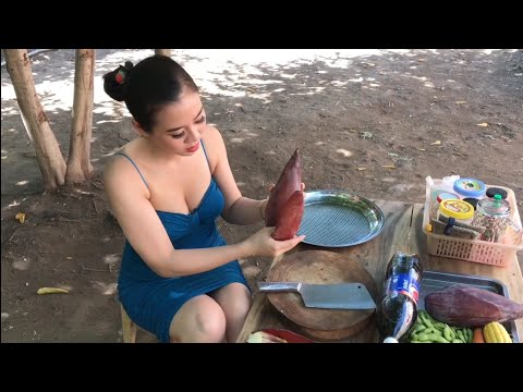 janda desa muda cantik lll lagi masak bunga pepaya ll ontel