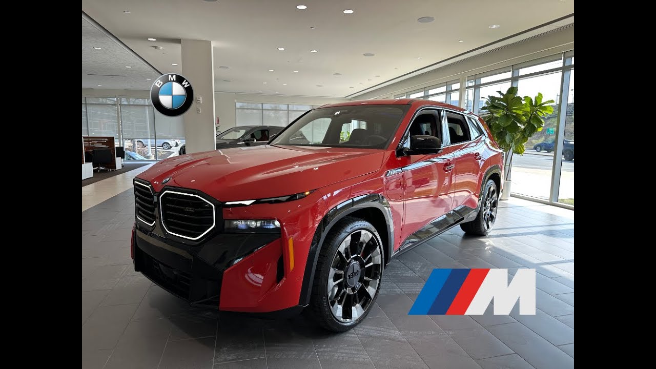 2023 BMW XM walk around - Toronto Red on Deep Lagoon with Vintage ...