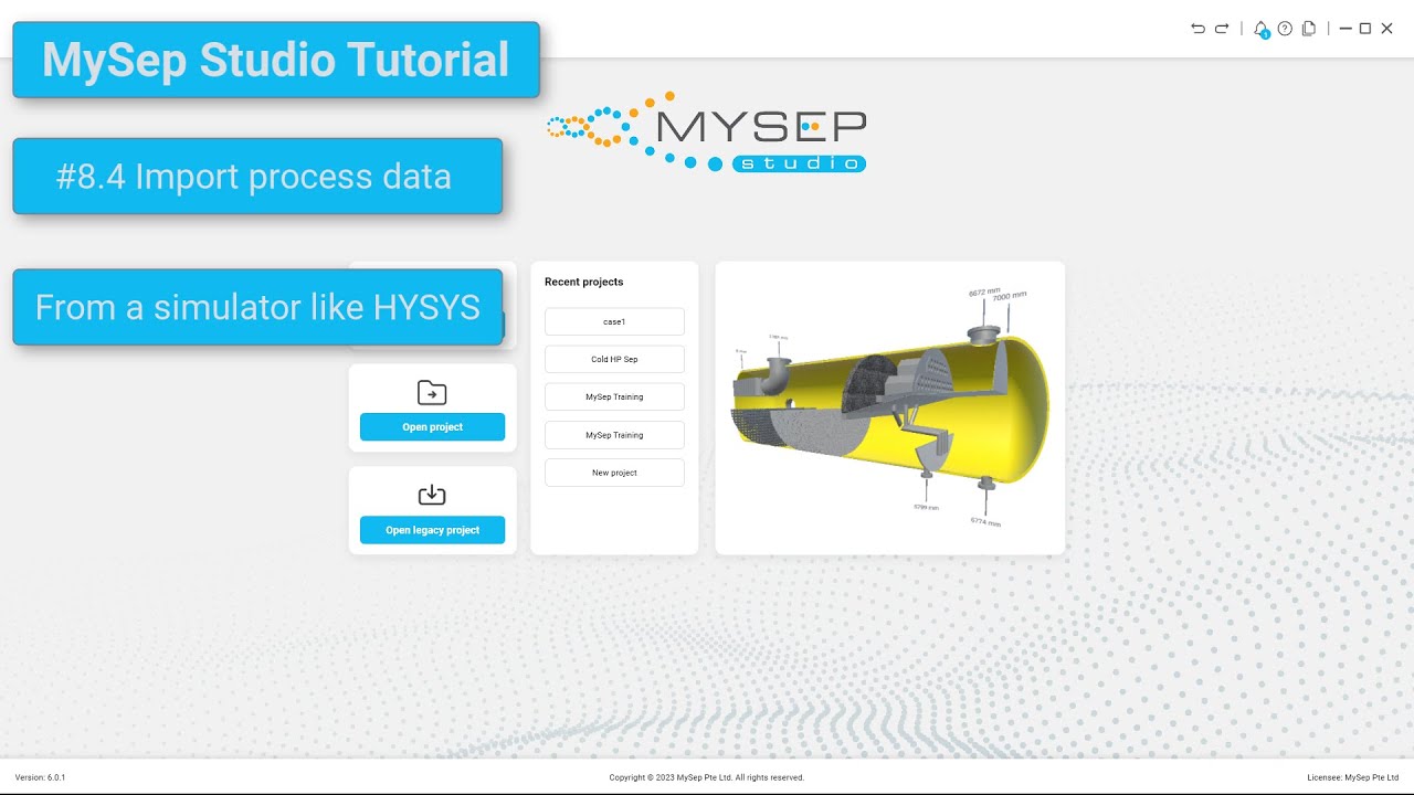MySep Studio Tutorial #8 4 - Import process data from a Simulator - YouTube