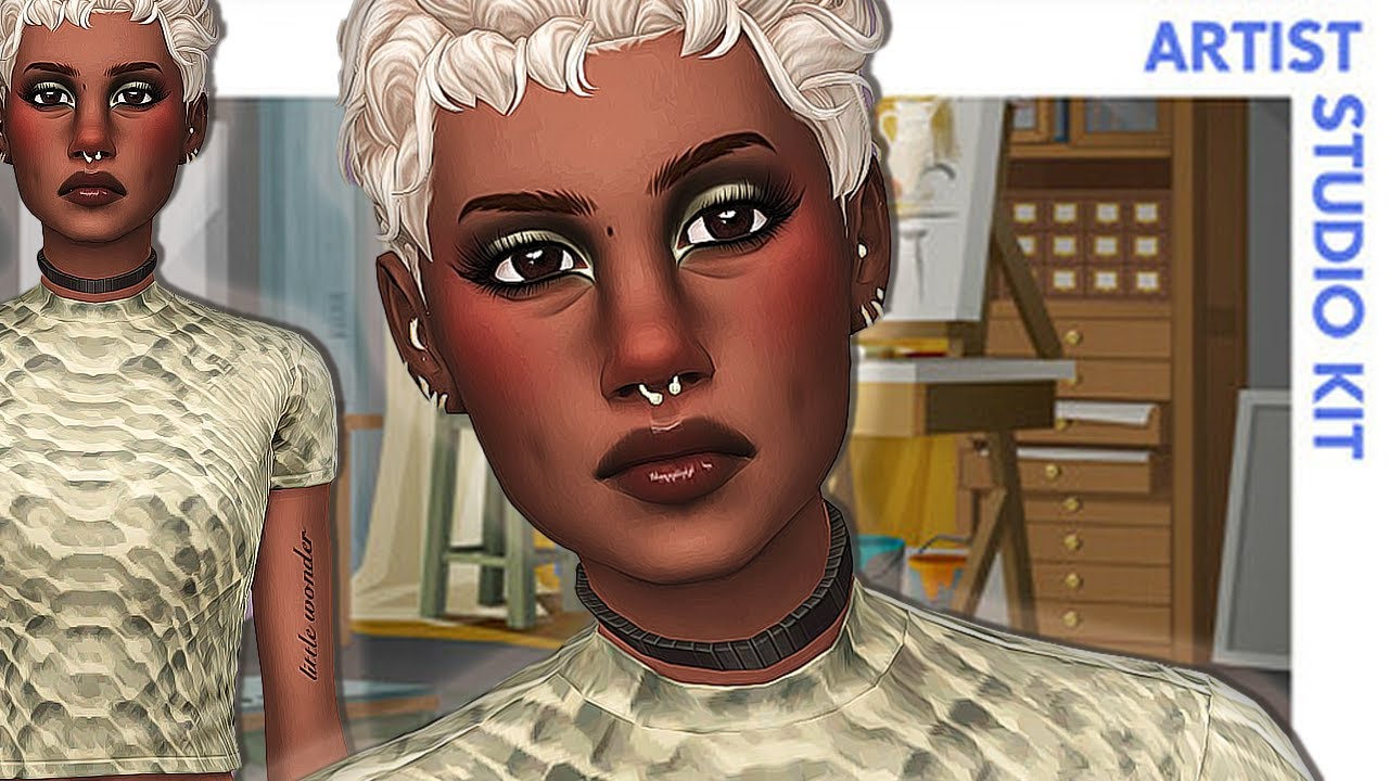 Creating A Sim Based On The New Artist Studio Kit! 🎨| The Sims 4 Create ...