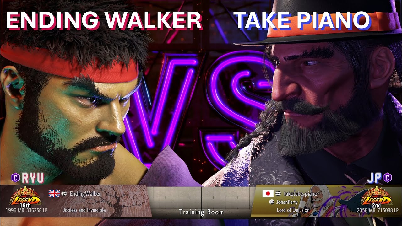 SF 6 ⚔ ENDING WALKER (Ryu) 🆚 TAKE PIANO (JP) ⚔ Master Level Gameplay ...