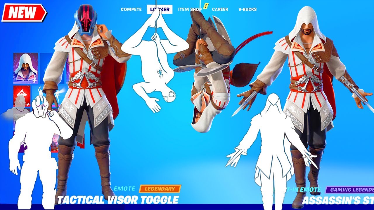 Fortnite Leaked Assassin's Creed Skin (Ezio Auditore) doing All Built ...