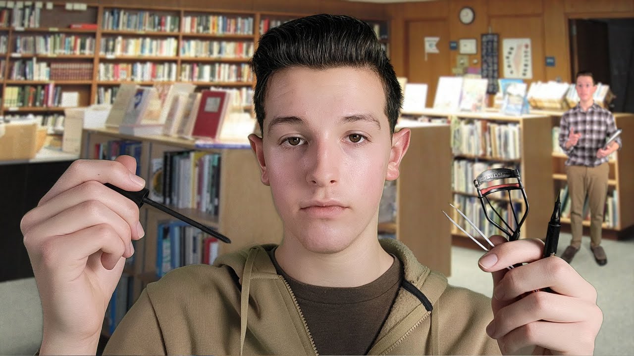 ASMR Toxic Guy Friend Does Your Lashes in the Library - YouTube