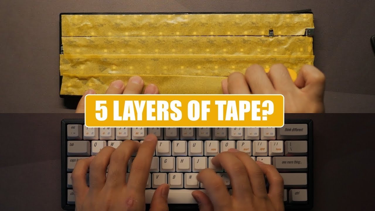Tempest Tape & Band-aid Mod | Keychron K12 Typing Sounds - YouTube