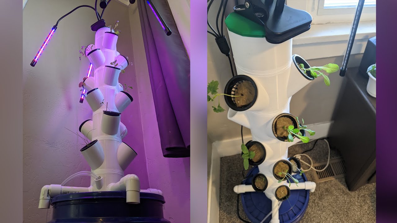 Upgraded Modular Hydroponics Tower - YouTube
