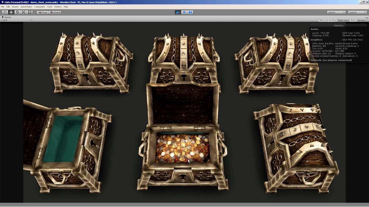 Low Poly Animated Wooden Chest Demo - Unity Asset Store - YouTube