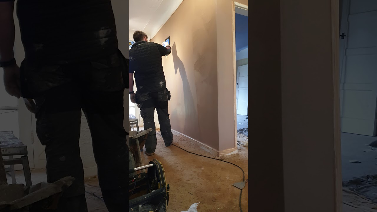 Sponge float plastering(2) - YouTube