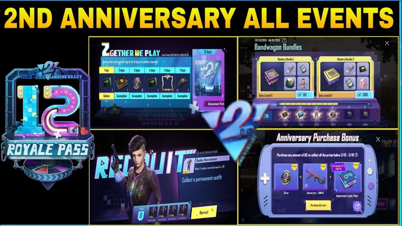 🥳Pubg 2nd Anniversary All Events🥳 - YouTube