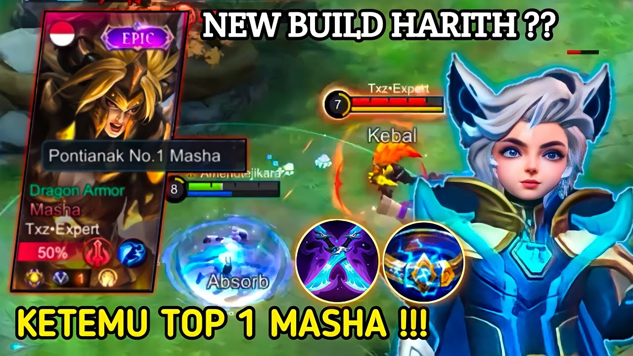 NEW BUILD HARITH SHADOW TWINBLADES DI BUFF ?? KETEMU TOP 1 GLOBAL MASHA ...