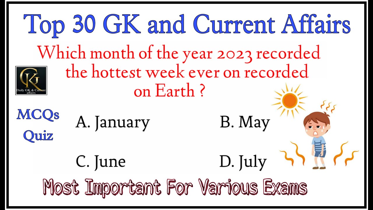 GK Questions and Answers | Top 30 GK and Current Affairs | MCQs For ...