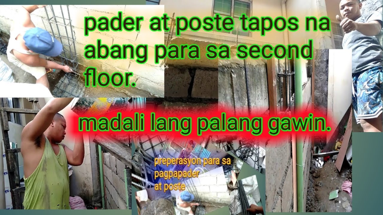 Paano mag pader na abang sa slab. part-2 - YouTube