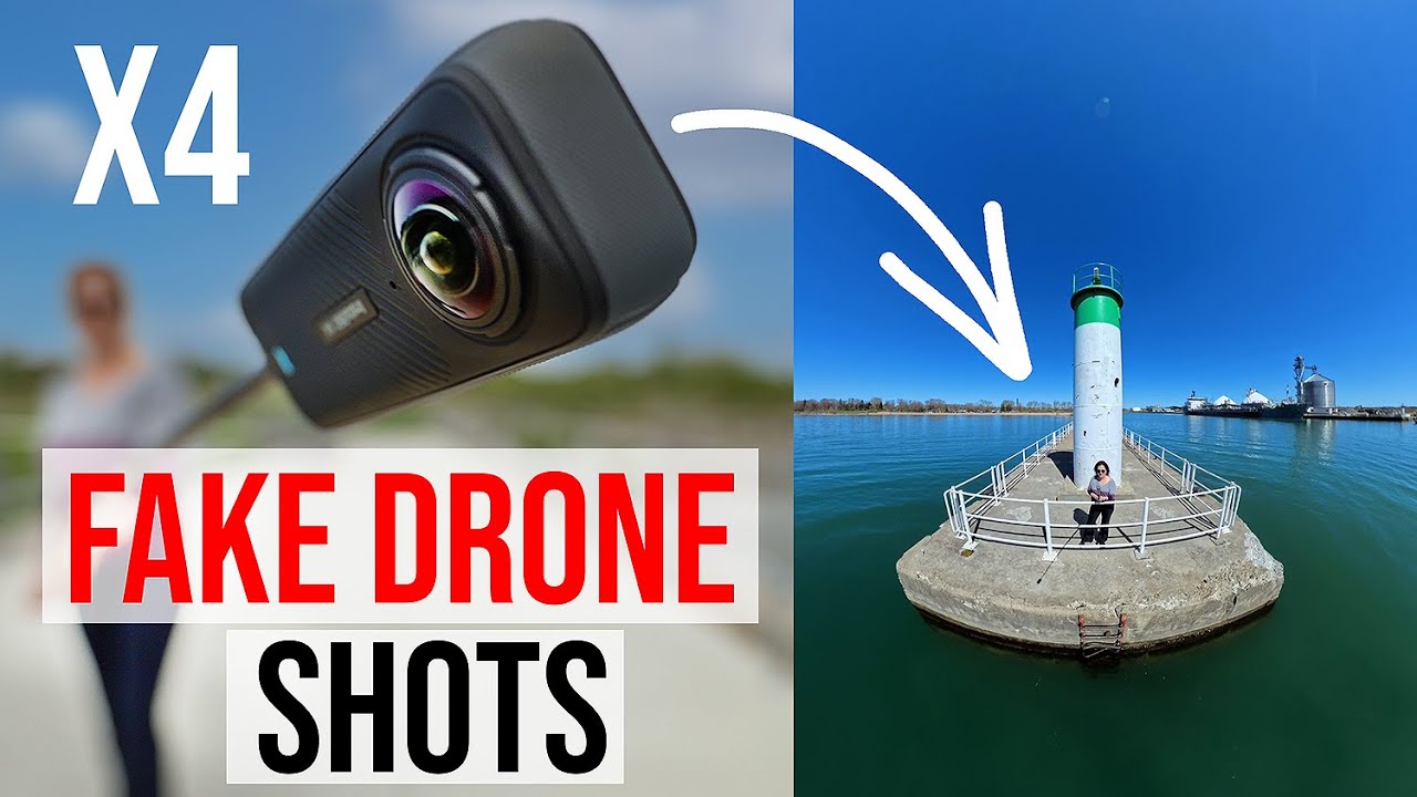 How to film and edit INSTA360 X4 FAKE DRONE SHOTS - YouTube