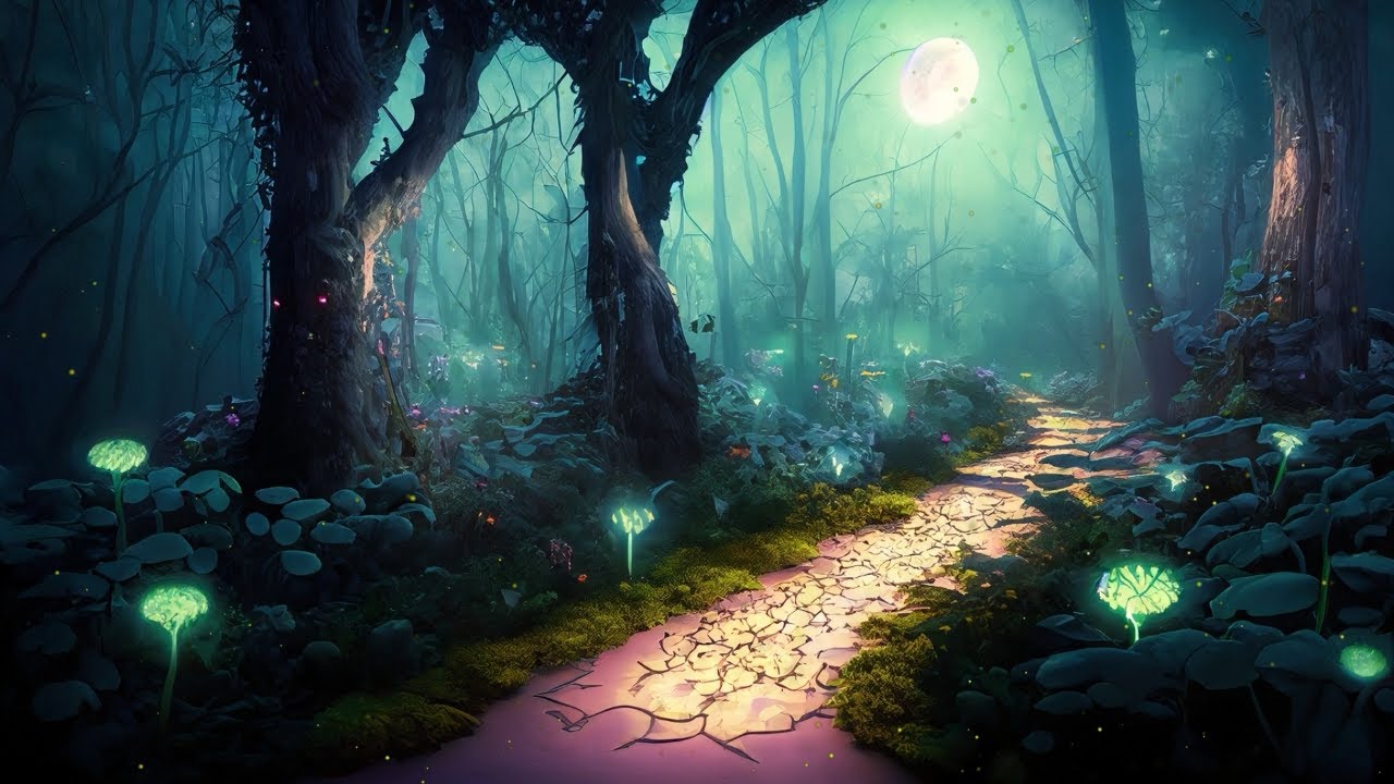 Enchanted Mystical Pathway through the Woods | Nature Sounds | Study ...