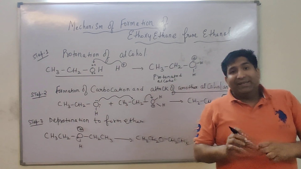 Mechanism of formation Ethoxyethane from ethanol ।। Chandrakant Academy ...