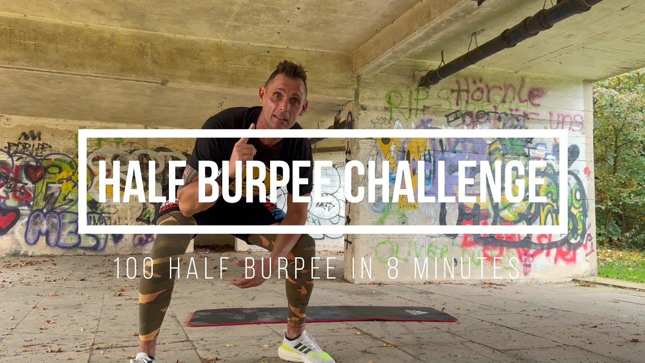 100 HALF BURPEE CHALLENGE (8 MINUTES) - YouTube