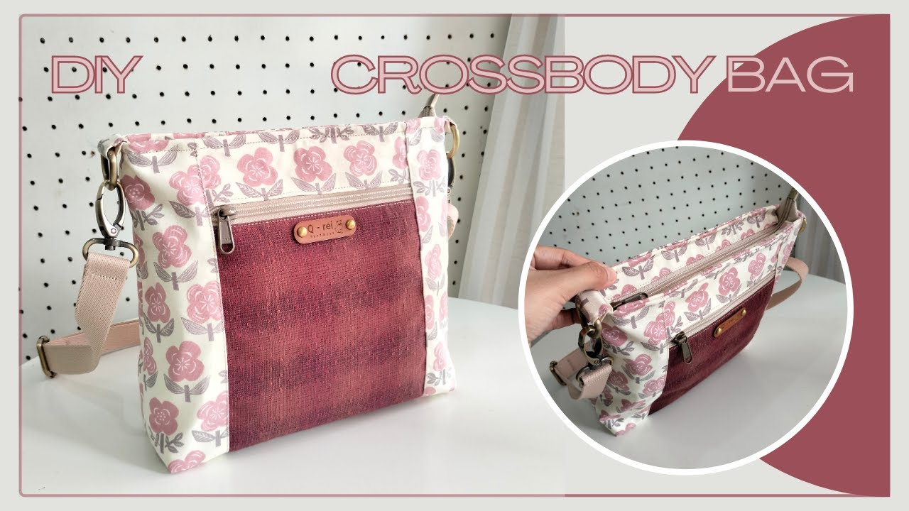 How To Make Crossbody Bag With Zipper Pockets | DIY Crossbody Bag Tutorial - YouTube
