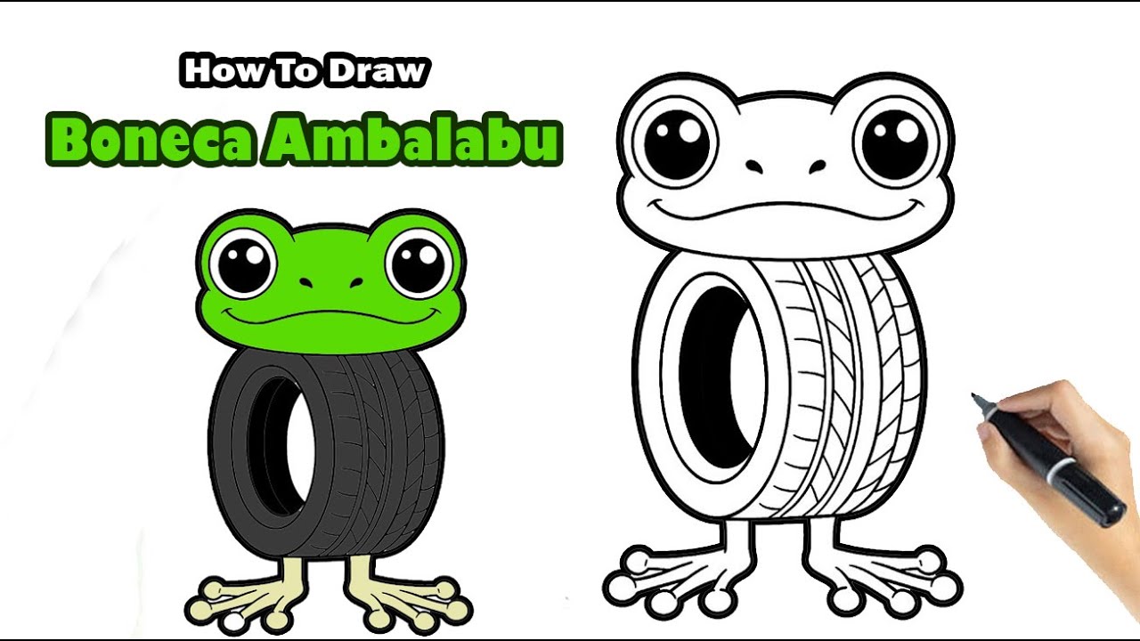 How To Draw Boneca Ambalabu For Kids - Drawing step by step - YouTube