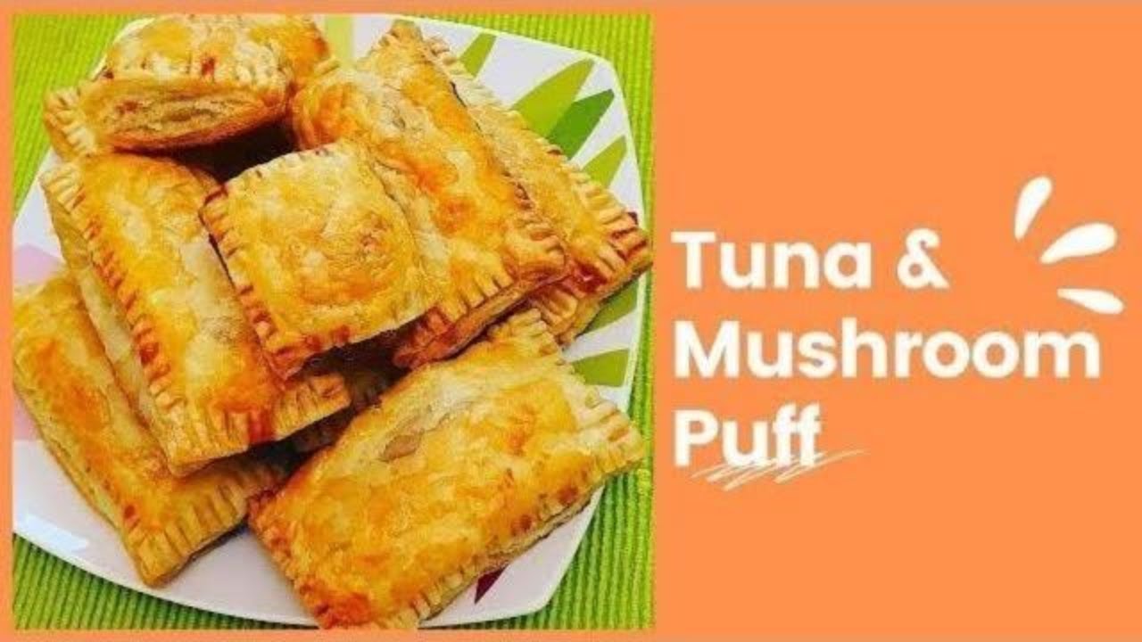 Cheesy Tuna Mushroom Puff | Quick and Easy Snack - YouTube