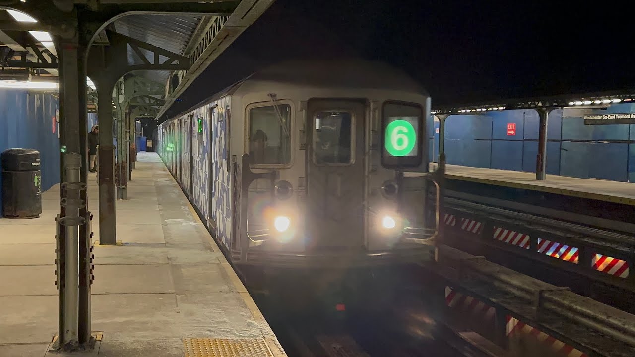 Manhattan Bound Target Ad Wrap R62a 6 train arriving and leaving ...