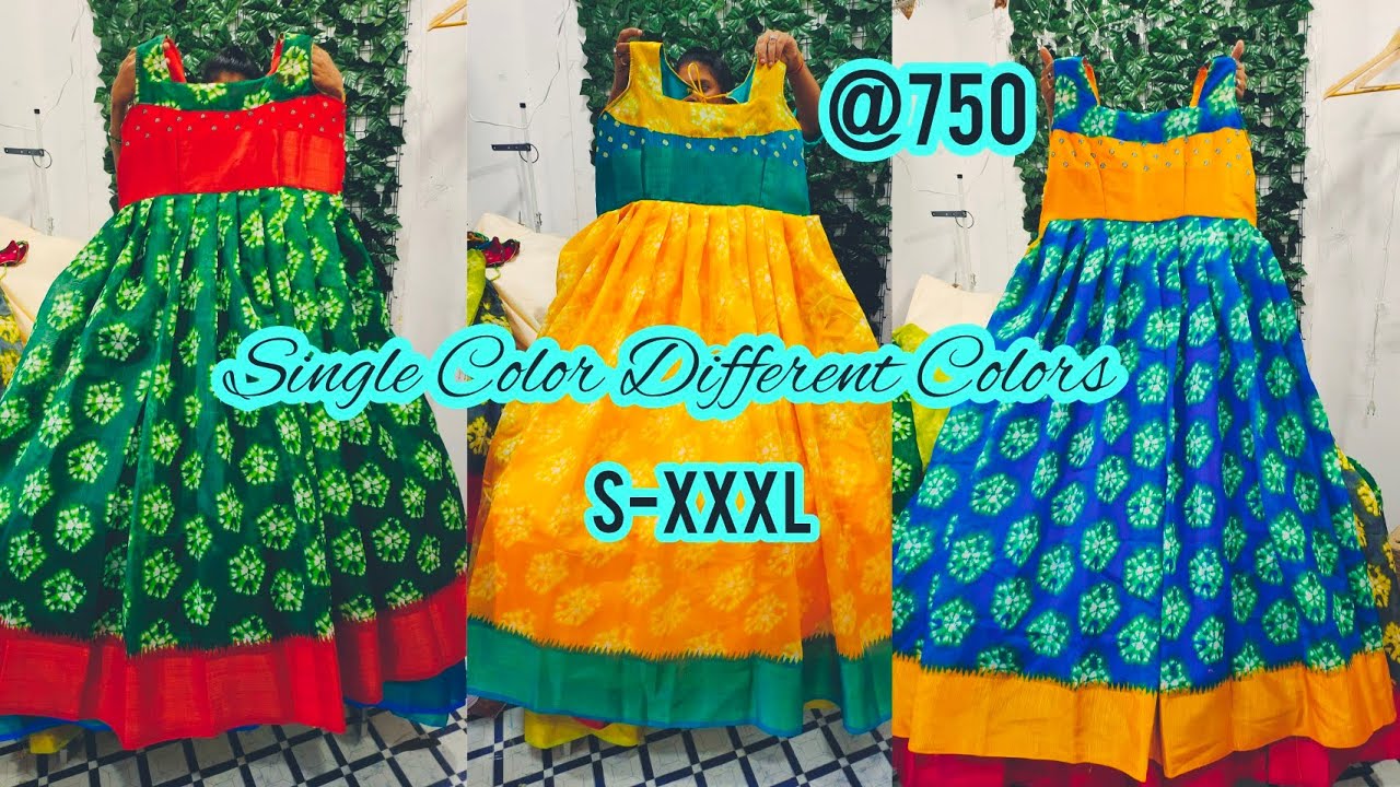 Single Color Different Colors|S-Xxxl size long frocks|Lavanya Randoms ...