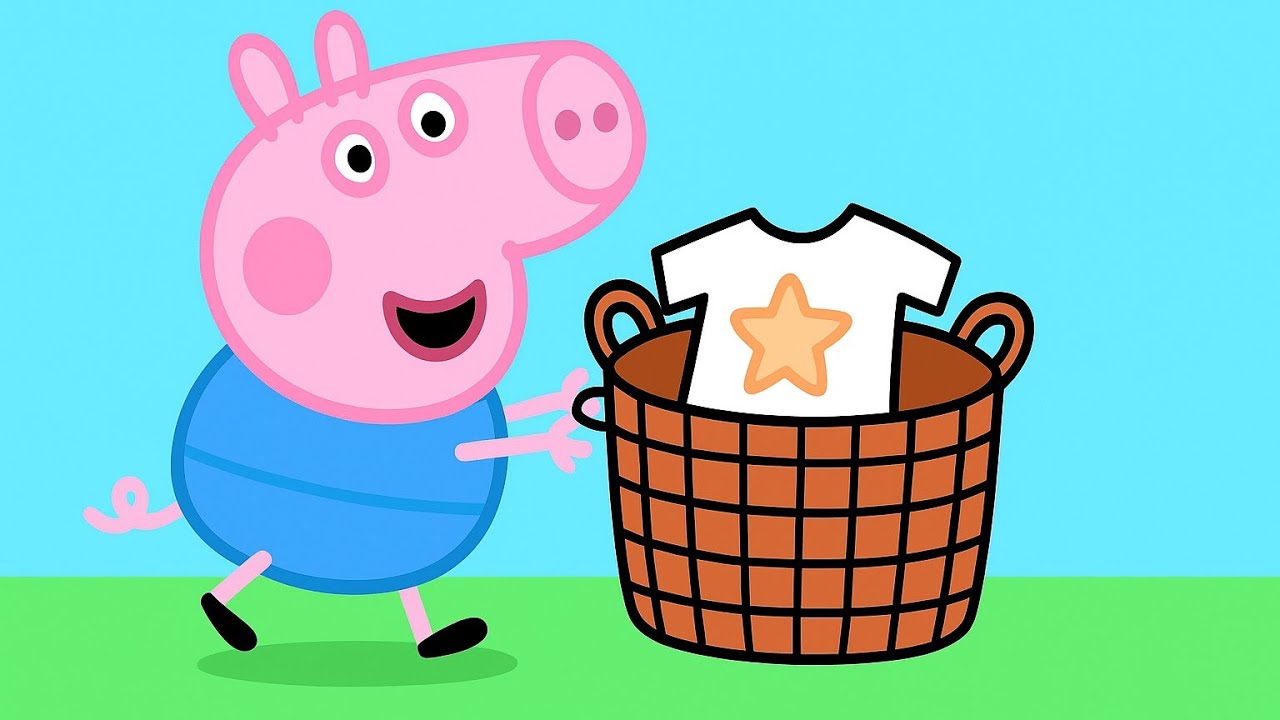 Peppa Pig en español | Peppa Pig lava la ropa | dibujo divertido para ...