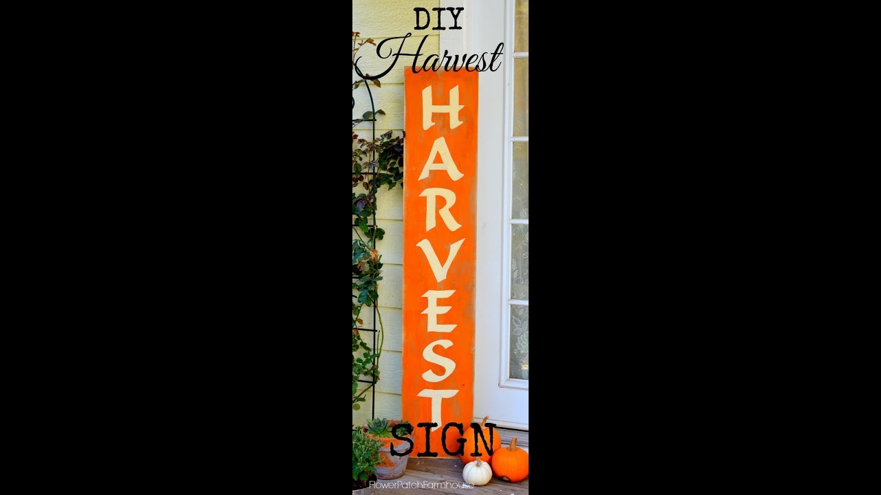 Fall Harvest sign and How to Hand Paint Lettering - YouTube
