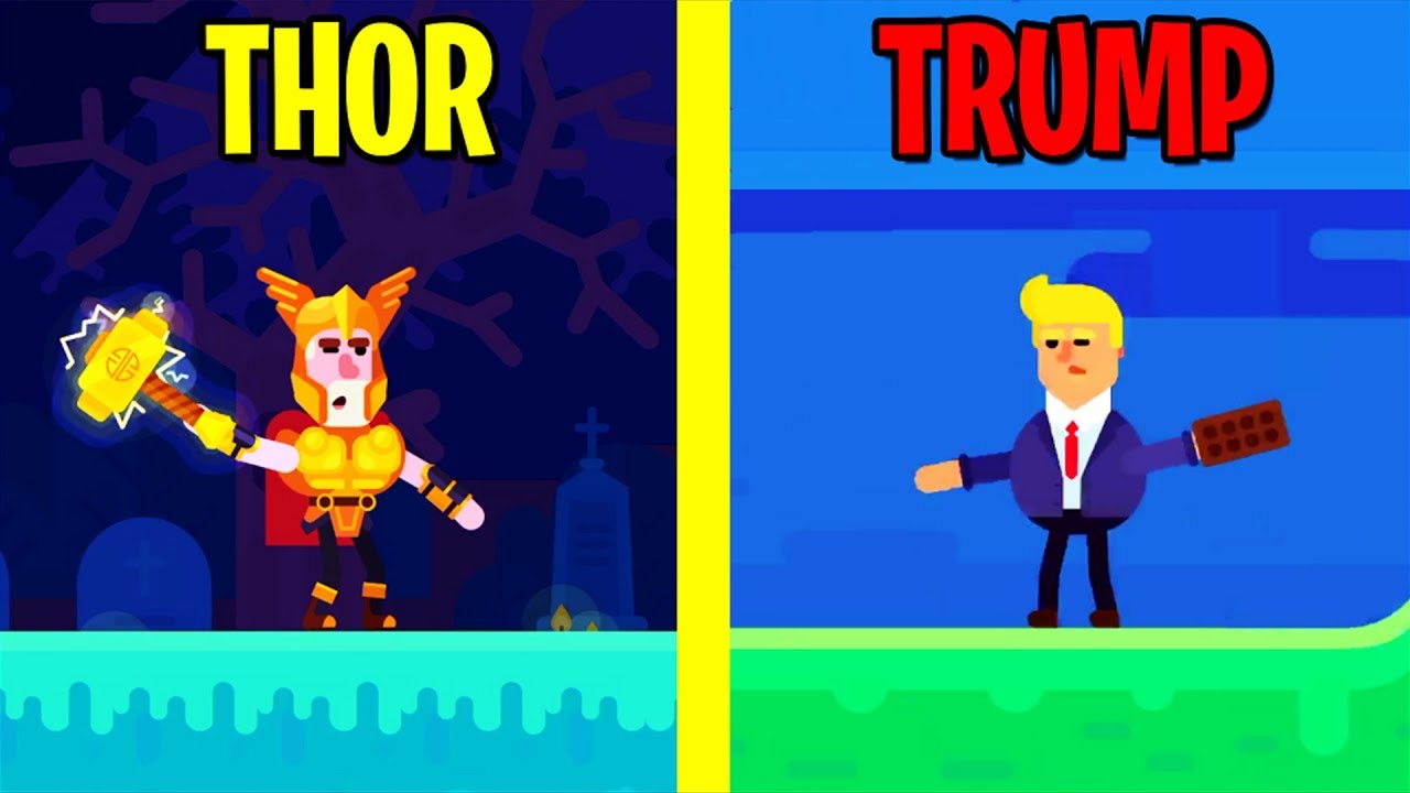 Bowmasters - THOR vs TRUMP Epic Battle! Bowmasters Gameplay Walkthrough ...