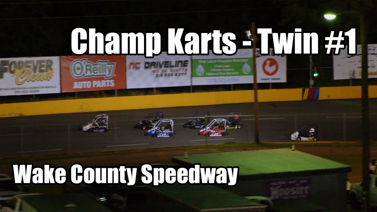 Champ Kart Twin#1 - Austin Banker #07 drafting his Kart to a win ...
