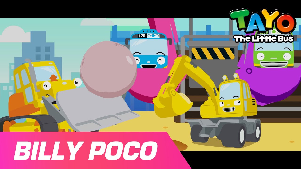 BILLY POCO l Tayo dan bus kecil mengunjungi lokasi konstruksi! l Lagu ...