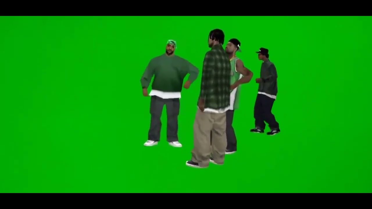 Grove Street members chatting Green Screen Memes - YouTube