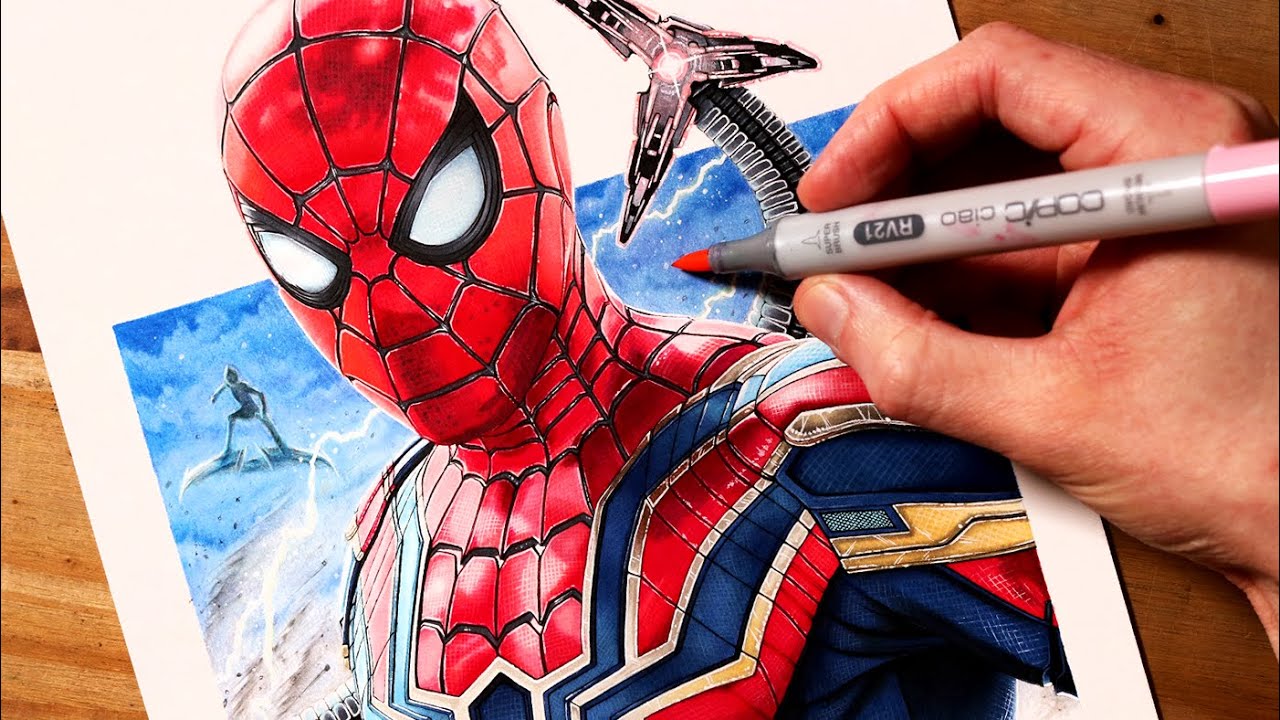 Drawing SPIDER MAN NO WAY HOME Fan Art LethalChris1 drawing-spider-man-no-way-home-fan-art-lethalchris1