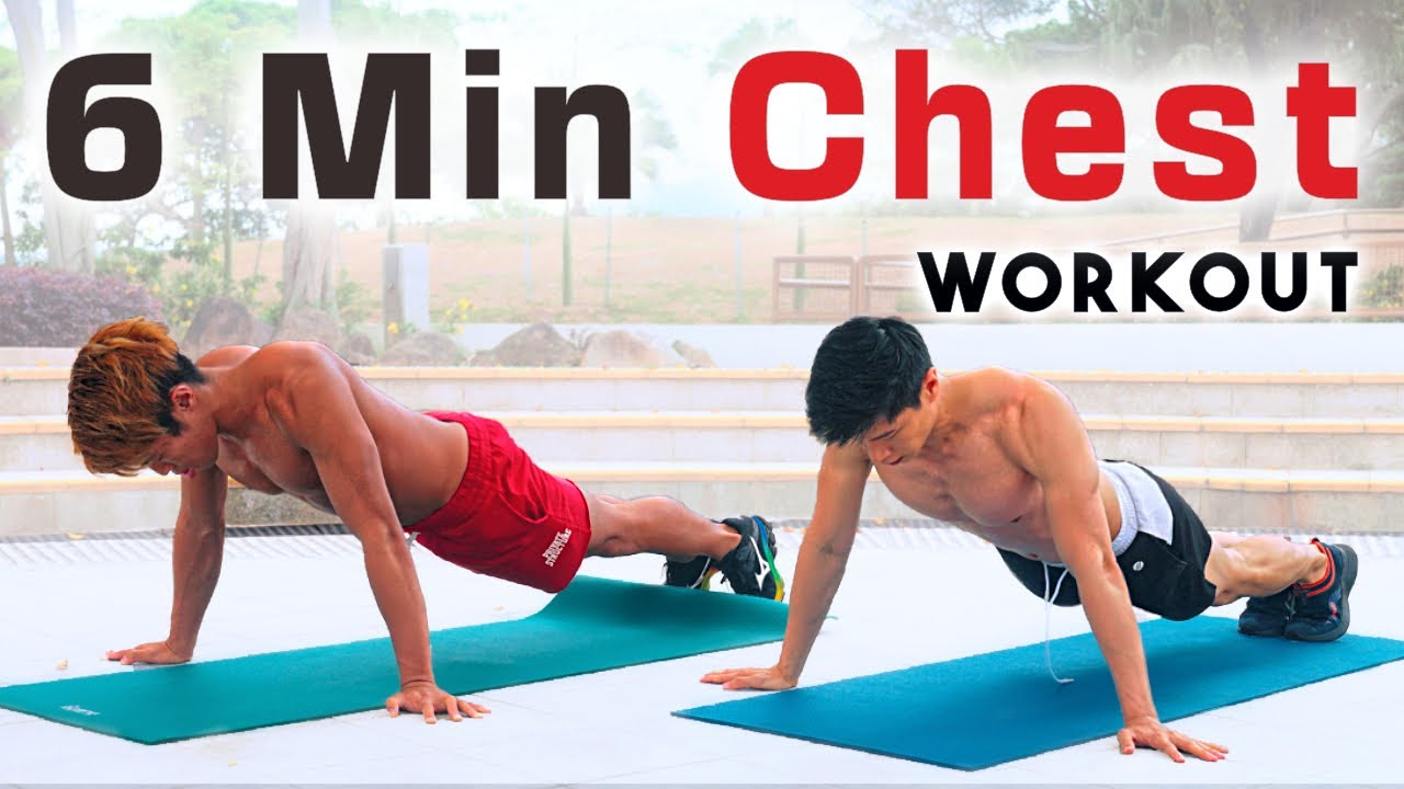 6 MIN CHEST PUMP Workout (Bodyweight) • Follow Along - YouTube