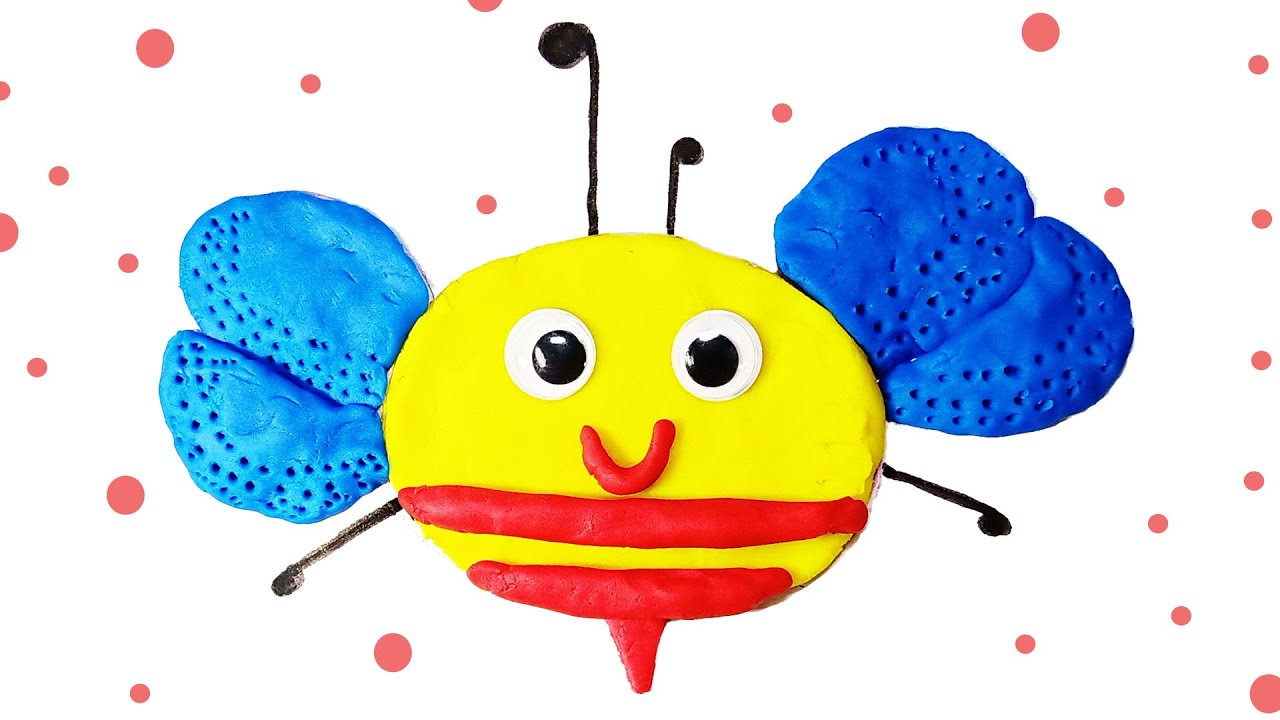 Honey Bee Colouring & Drawing with play Doh || Clay & Play doh ...