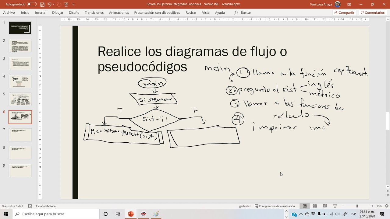 1 Función main IMC diagrama - YouTube