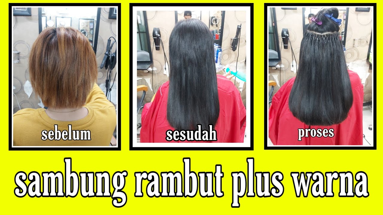 sambung rambut super pendek plus warna ! ! hair extension pendek | hair ...