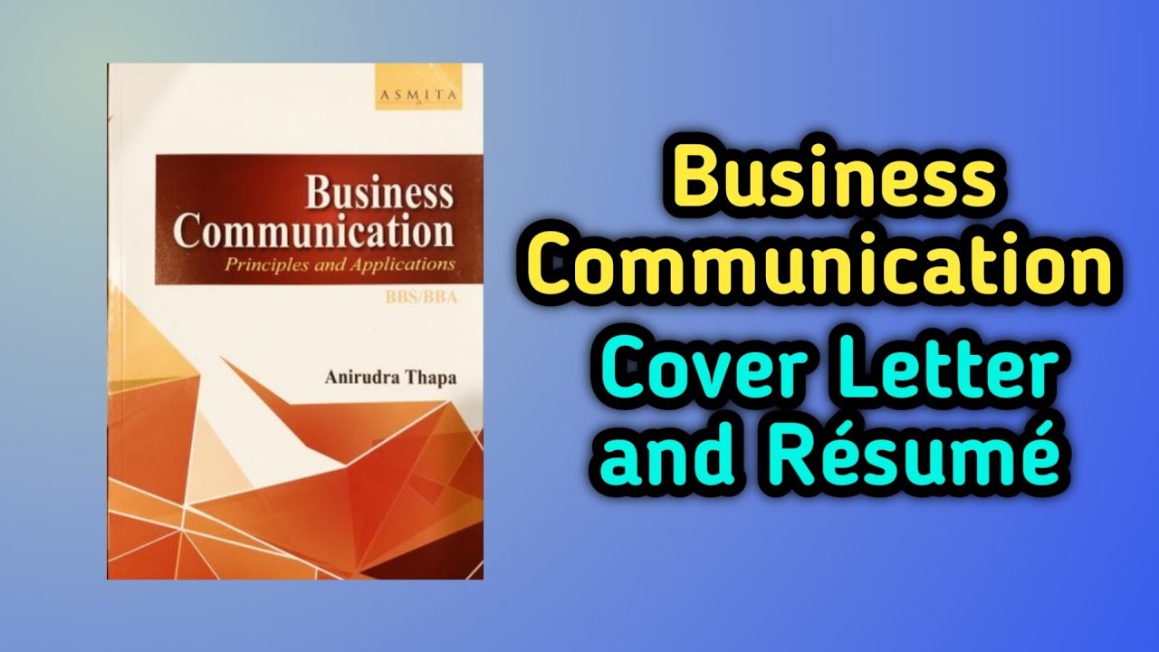 Cover Letter Or Job Letter And Resume Writing Format BBS 2nd | Business ...