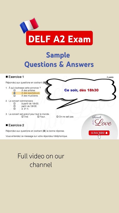 DELF A2 Listening Exam 🇨🇵 Compréhension de l'oral: Sample Questions ...