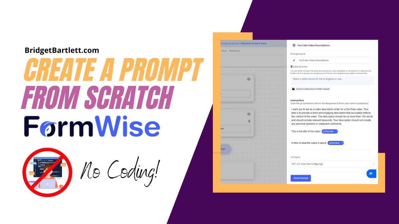 How to create a prompt from scratch using Formwise - YouTube