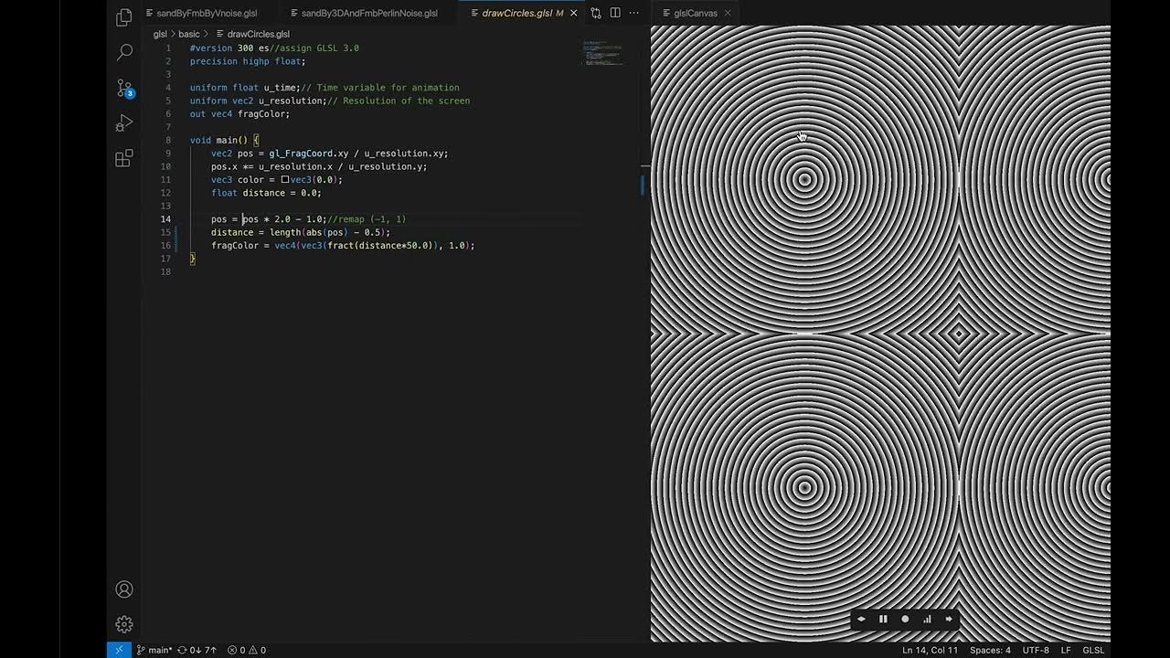 Art coding - create multiple sand ripples by glsl - YouTube